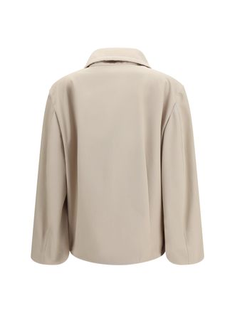 Lardini Womens High-Collar Jacket 200 Polyester; Cotton