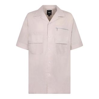 Yohji Yamamoto Kurz&auml;rmelige Bluse - - Shirts - Herren - Wei&szlig; - S