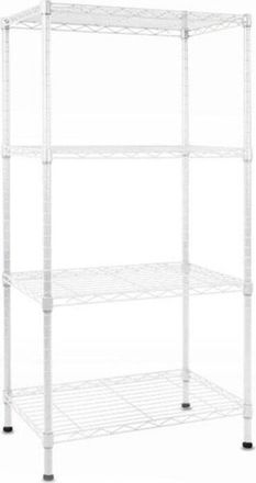 Mammut Metallregal Rocky Pulverbeschichtet wei&szlig; 5 B&ouml;den 90 x 45 x 200 cm