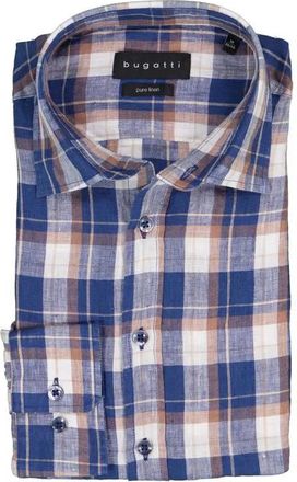 Bugatti Herren Hemd blau kariert