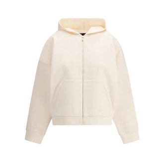 Fabiana Filippi Femme, Sweatshirts et sweats &agrave; capuche, Blanc, Taille: 36 FR SweaT-shirt en modal avec ourlet et poignets c&ocirc;tel&eacute;s