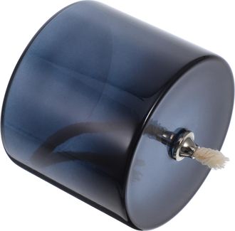 DOITOOL Glas &Ouml;llampenhalter &Ouml;lkerzenhalter Kreative Tisch &Ouml;llampe F&uuml;r Wohnraum Deko Abnehmbarer Docht Dunkelgrau Mit Metallkern