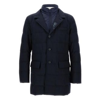 Fay Homme, Manteaux, Noir, Taille: L Piumino Doppiopetto