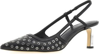 Michael Kors Damen Alora MID Sling Heeled Shoes, Schwarz, 37.5 EU