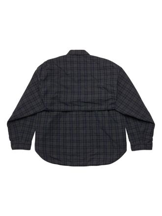 Balenciaga Checked Flannel Shirt - Dark grey