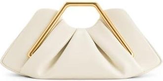 Generic Sac &agrave; main formel et habill&eacute; en cuir synth&eacute;tique pour femme, &eacute;l&eacute;gant design pliss&eacute; avec poign&eacute;e sur le dessus, sac chic et doux en forme de croissant 