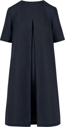 Bomboogie Femme, Robes, Bleu, Taille: 44 FR Flared linen dress