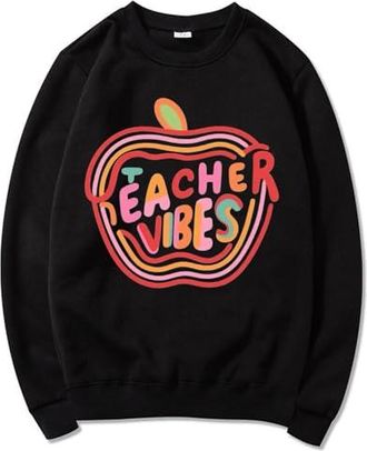 Generic Sweat-shirt pour femme - Imprim&eacute; graphique - Haut surdimensionn&eacute; - Col rond - Manches longues - Automne - Hiver - D&eacute;contract&eacute; - Confortable - Tendance