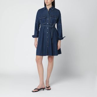 Max Mara Blaues Denim-Hemdkleid
