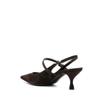 Dolce & Gabbana Pointed-Toe Leather Pump - Brown