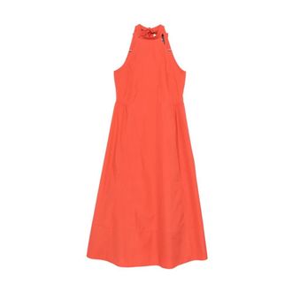 Pennyblack Femme, Robes, Orange, Taille: 38 FR Robe Popeline Dos Nu