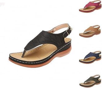 Generico Sandales de trekking confortables et sportives pour femme, plateforme orthopédique, sandales dété à bout ouvert pour la marche, la marche, la randonné