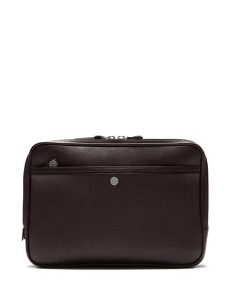 Acne Studios zip leather wallet - Marron