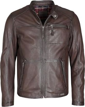 Mustang Jeans Veste en cuir pour homme 31020238, marron, XL