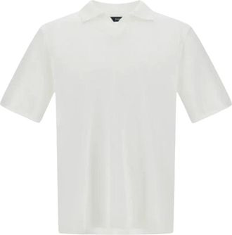 Herno Homme, Tops, Blanc, Taille: M Polo en piqu&eacute; de pur coton
