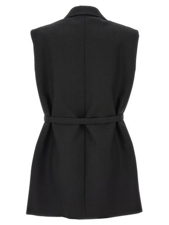 Jil Sander Double-Breasted Wool Vest - Black