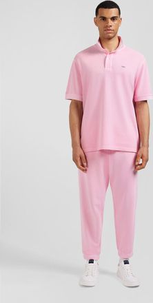 Eden Park Polo Manches Courtes Unisexe En Piqu&eacute; Coton Rose Surteint Coupe Oversized