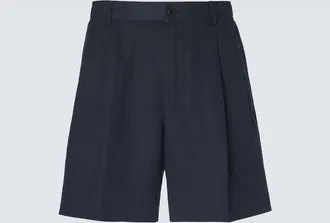 Brioni Shorts aus Leinen und Baumwolle