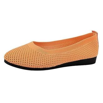 Generic Chaussures de loisirs pour femme - Chaussures orthop&eacute;diques respirantes &agrave; enfiler - Semelle souple - Chaussures de marche l&eacute;g&egrave;res - Confortables - Lar