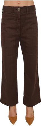 Etro Femme, Pantalons, Brun, Taille: W27 Jean &Eacute;vas&eacute; avec Poches Plaqu&eacute;es
