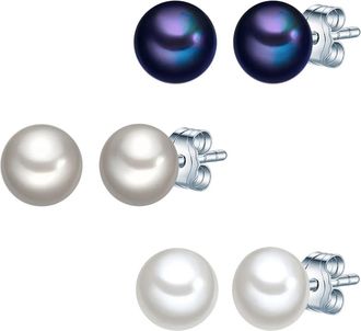 Valero Pearls Ohrringe - Sterling Silber Perlen-Ohrstecker S&uuml;&szlig;wasser-Zuchtp - Gr. unisize - in Bunt - f&uuml;r Damen