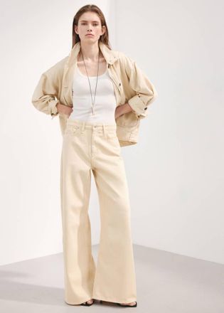 Mango Jean large taille normale vanille - Femme - 34 - MANGO