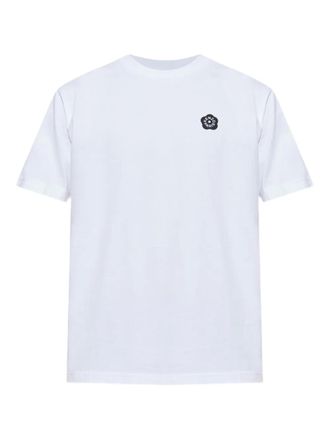 Kenzo t-shirt à logo brodé - Blanc