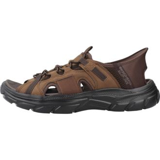 Skechers Homme, Chaussures, Brun, Taille: 43 EU Sandales Plates R&eacute;volt&eacute;es
