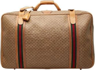 Gucci unisex, Pre-owned, Beige, Taille: ONE Size Pre-owned Micro GG Sheline PVC Suitcase