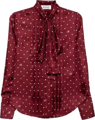 Monse chemise à col noué - Rouge