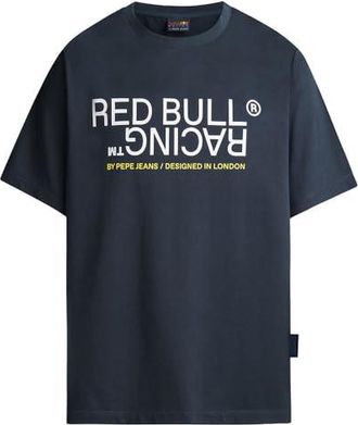 Pepe Jeans London Red Bull Racing X Pepe Jeans RBR Graphic Reflect Tee T-Shirt, Blue (Dulwich Blue), M Homme