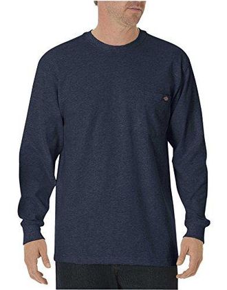 Dickies Big and Tall T-Shirt à Manches Longues et col Rond pour Homme, Bleu Marine foncé, Taille 3XL