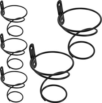 BESPORTBLE COLLBATH 5 St&uuml;ck Wandmontiertes Weinregal aus Metall Spiralf&ouml;rmiger Flaschenhalter f&uuml;r K&uuml;che und Bar Platzsparendes Einzelflaschen Wandregal