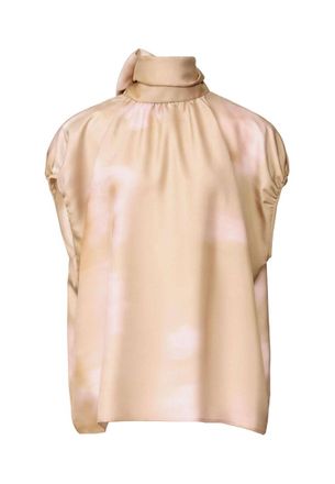 Fabiana Filippi Damen Seidenbluse mit Schleifenkragen