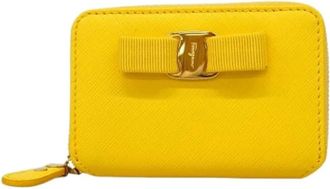 Ferragamo Pre-owned Coin Case - Femme - Pre-owned - Jaune - Taille: ONE Size