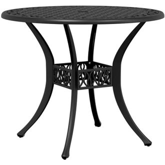 vidaXL Table de jardin noir &Oslash;90x75 cm aluminium coul&eacute; vidaXL