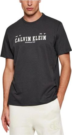 Calvin Klein Jeans Homme, Tops, Noir, Taille: 2XL T-shirt Imprim&eacute; &agrave; Col Rond et Manches Courtes