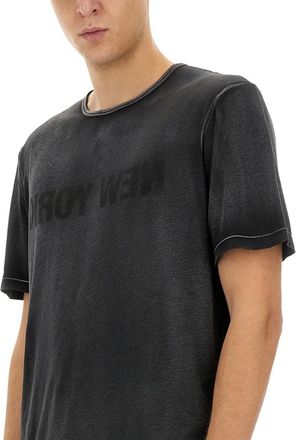Helmut Lang Garment-Dyed Pima Cotton T-Shirt - Black