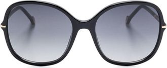 Carolina Herrera Sonnenbrille mit Oversized-Gestell - Schwarz