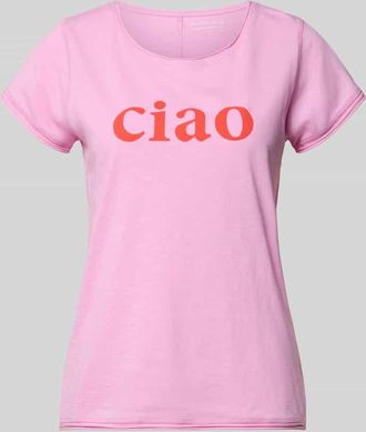 Christian Berg T-Shirt mit Statement-Print und Rundhalsausschnitt