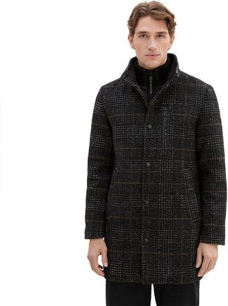Tom Tailor Herren 1037349 2-in-1 Wollmantel mit integrierter Innenjacke, 32524-dark Grey Wool Check, M
