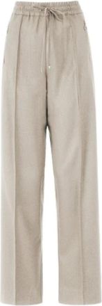 D.exterior Femme, Pantalons, Beige, Taille: 42 FR Wide Pantalons