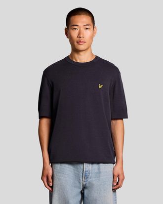 Lyle & Scott L&auml;ssiges Fit Gestricktes T-Shirt