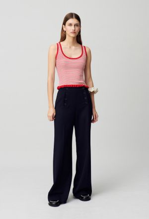 Claudie Pierlot D&eacute;bardeur ray&eacute; maille fine