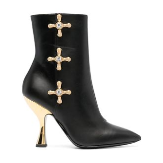 Moschino Femme, Chaussures, Noir, Taille: 38 EU Heeled Bottes