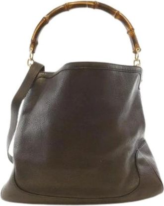 Gucci Sac bandouli&egrave;re en cuir Pre-owned - Femme - Pre-owned - Brun - Taille: ONE Size