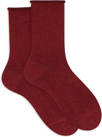 Gallo Gallo, Femme, Sous-v&ecirc;tements, Rouge, Taille: ONE Size Chaussettes Courtes Unies en Coton