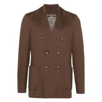 Circolo 1901 Double-Breasted Blazer - - Jackets - Herren - Braun - 3XL