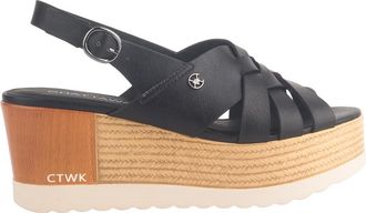 Chattawak Damen 9justinenoir38 Sandale mit Absatz, Schwarz, 38 EU