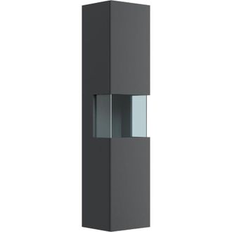 Magnolia Home Design Badschrank Hochschrank 150cm Softclose Taifun Glaselement grafit